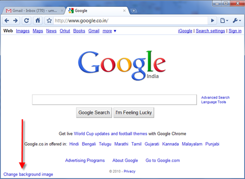 Change Google search page background with your pics | Digital world